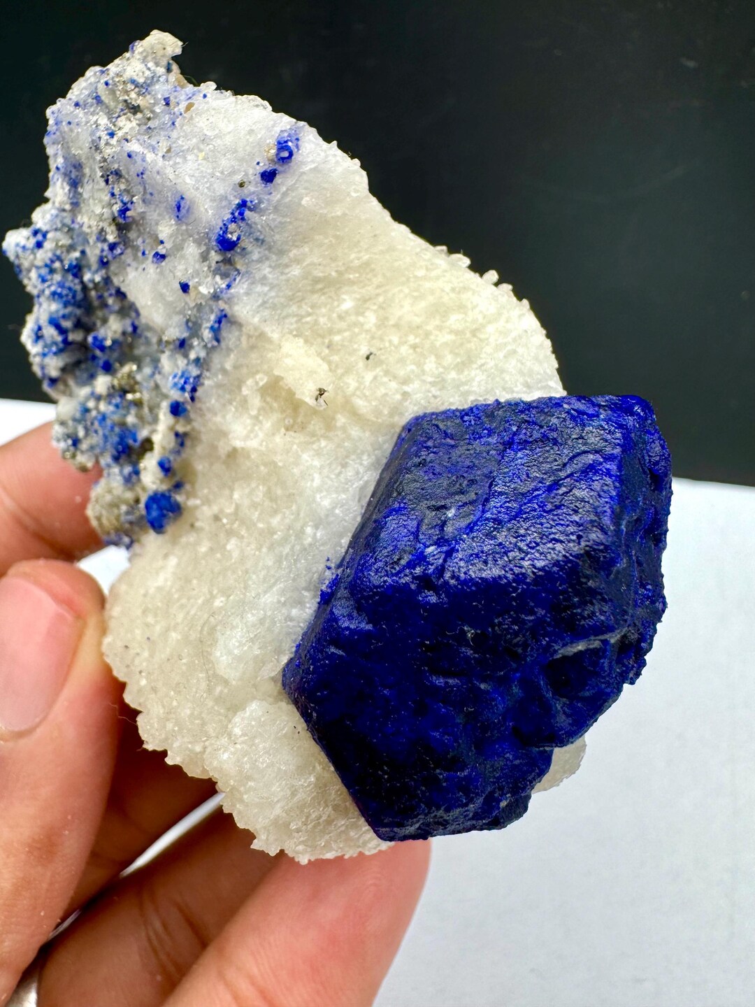 Rare Blue Lazurite Crystal With Matrix , Mineral Specimens , Crystals ...