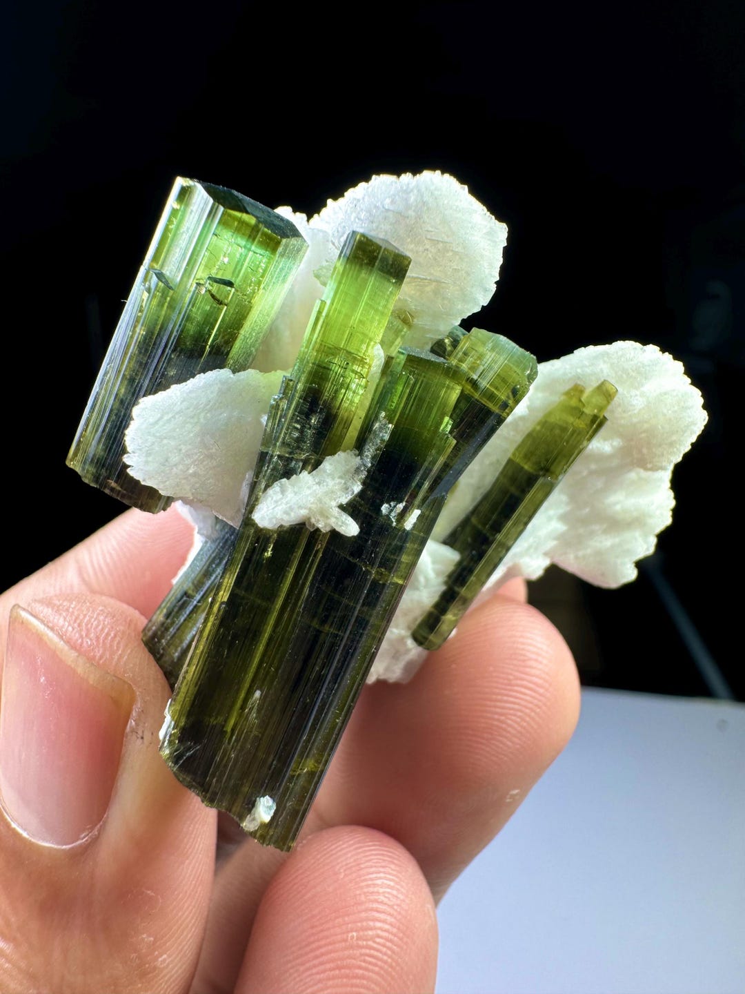 Tourmaline Crystal Cluster With Albite Matrix Combine Specimen ...