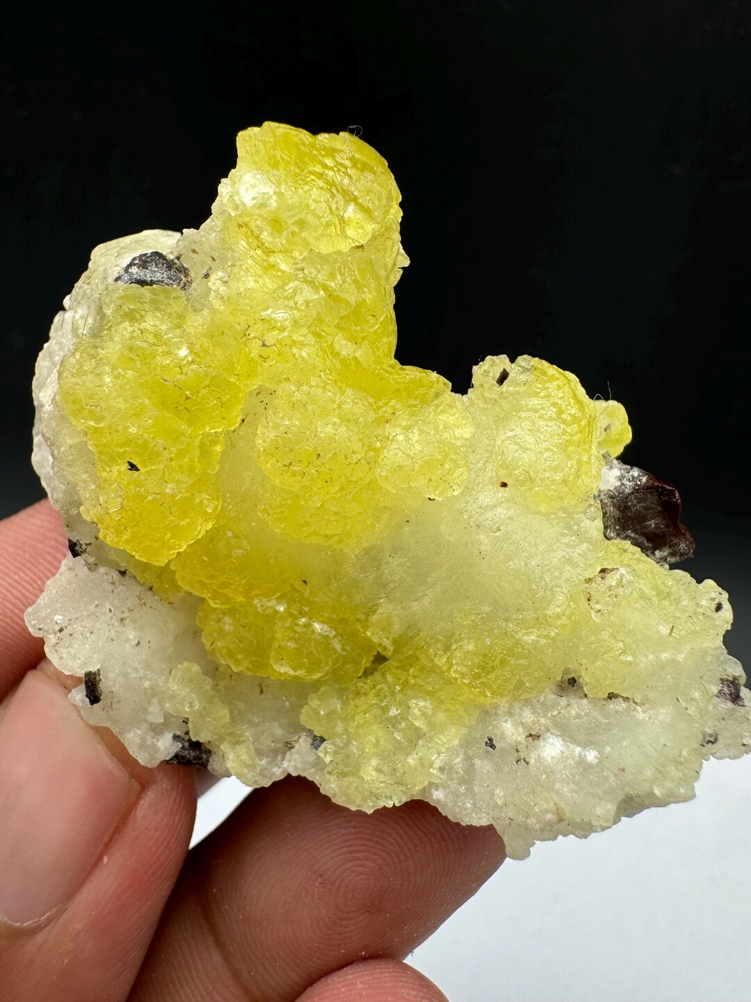 Rare Yellow Color Brucite Crystal on Matrix , From Baluchistan, Mineral ...