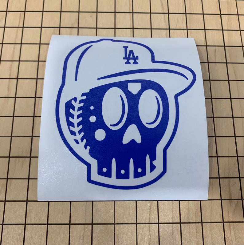 Los Angeles Dodgers Sugar Skull Vinyl Decal - Etsy