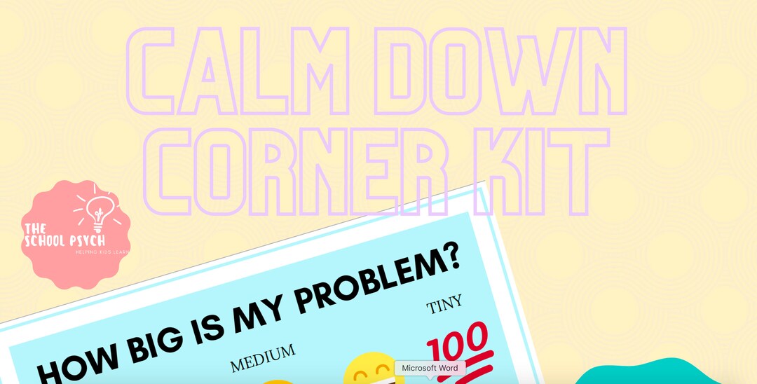 Calm Down Corner Kit - Etsy