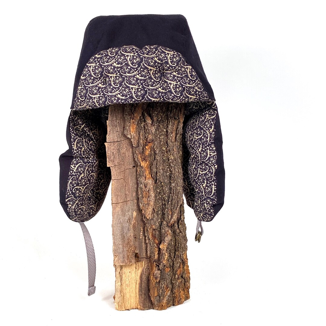 Chambray and Vintage Fabric Chapka Ear Flap Elmer Fudd Hat - Etsy