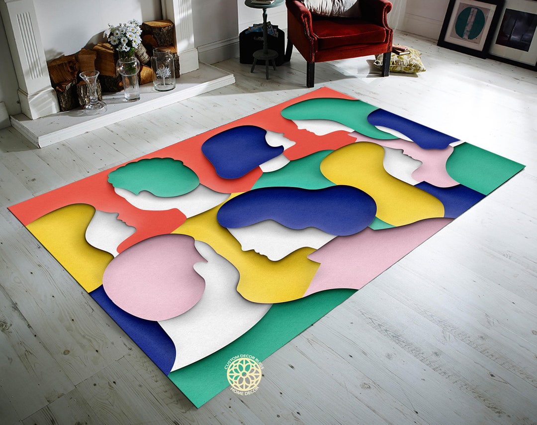 3D Cut Out Rug Illusion Rug for Living Room Rugfan - Etsy