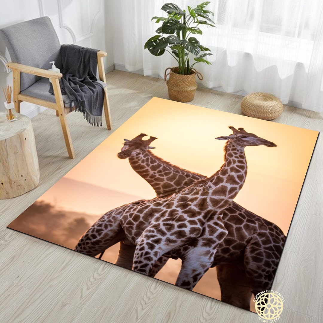 Safari Rug Jungle Animals Rug Giraffe Rug Carpet Safari - Etsy