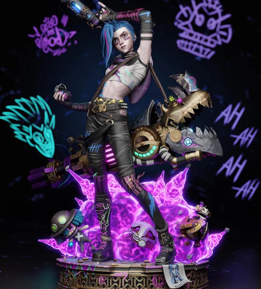 Jinx Arcane 2 League of Legends STL file for 3D printing - Etsy France