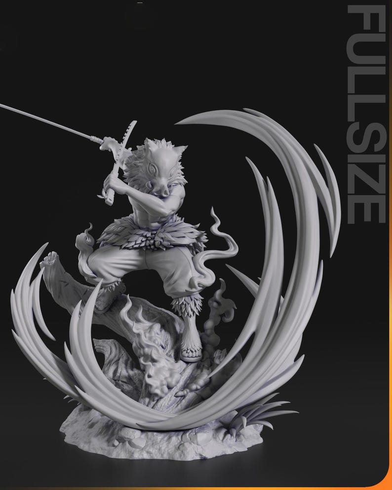Inosuke Hashibira Demon Slayer: Kimetsu No Yaiba STL File for 3D ...