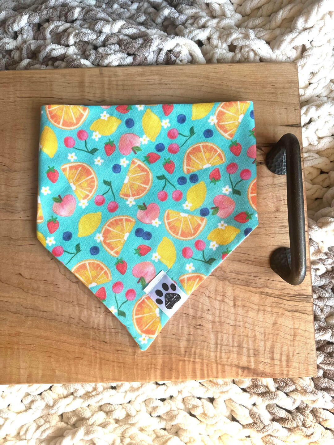 Fruit Salad | Cat/dog Snap on Reversible Pet Bandana | Food | Colorful ...