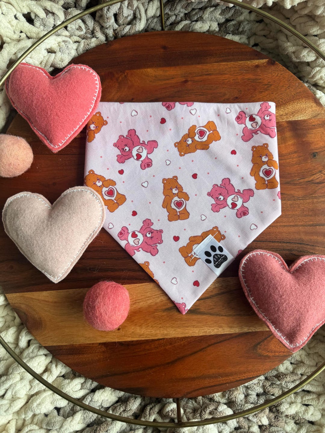 Kind Bears | Cat/dog Snap on Reversible Pet Bandana | Nostalgic ...