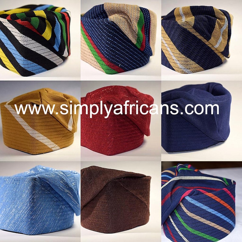 African Hat Aso Oke Kufi Hat Nigerian Wedding Hat Agbada - Etsy