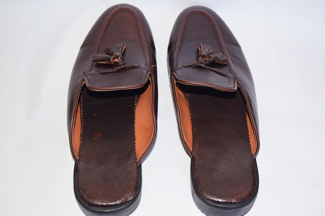 Mens Leather Handmade Mules, Half Shoes - Etsy
