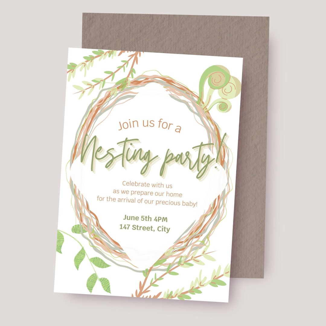 Nest Party Invitation in the Forest Invitation Gender Neutral Nature ...