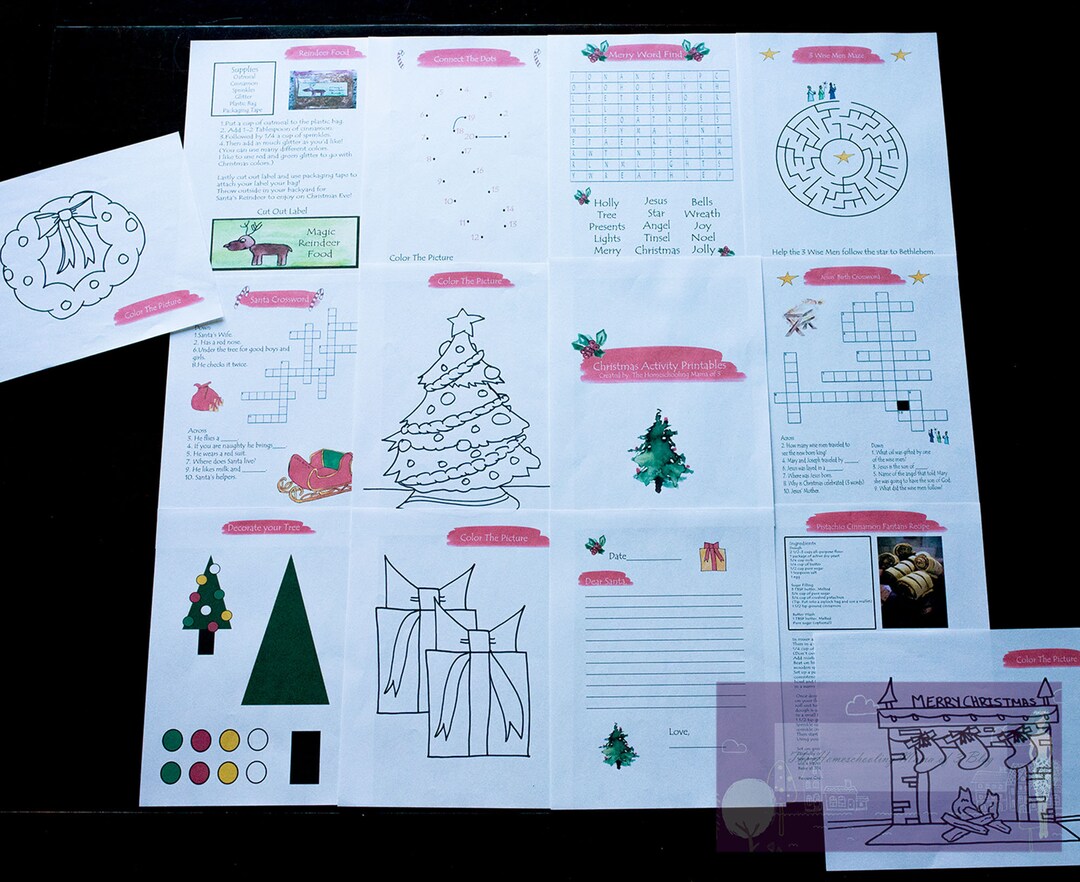 The Homeschooling Mama of 3 Christmas Activity Printables - Etsy