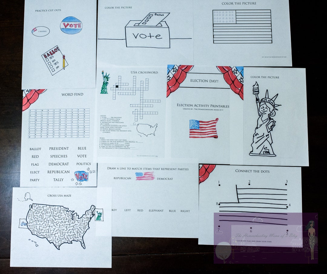 Election Activity Printables - Etsy