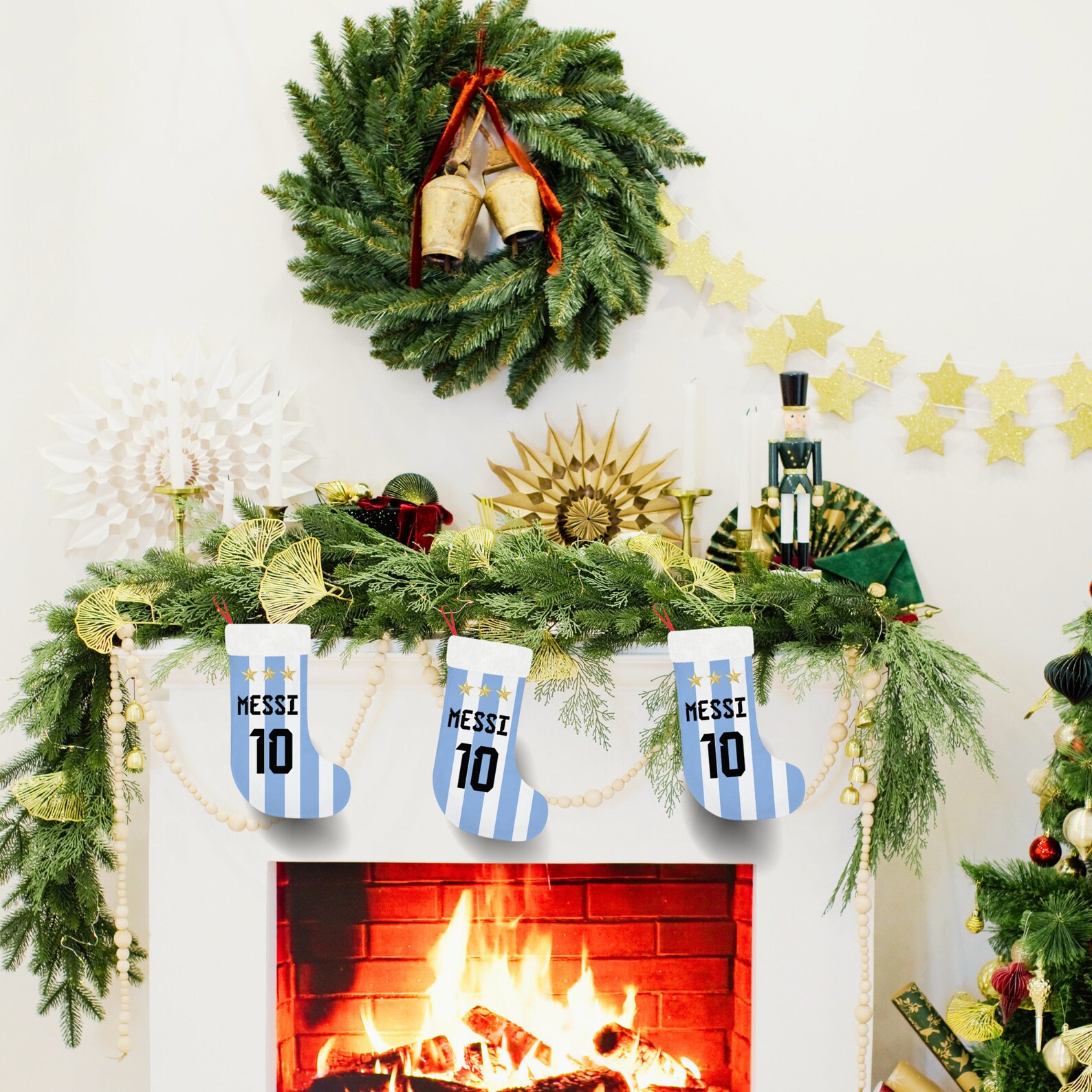 Messi Christmas Stocking Argentina Navidad Regalo Messi 10 - Etsy