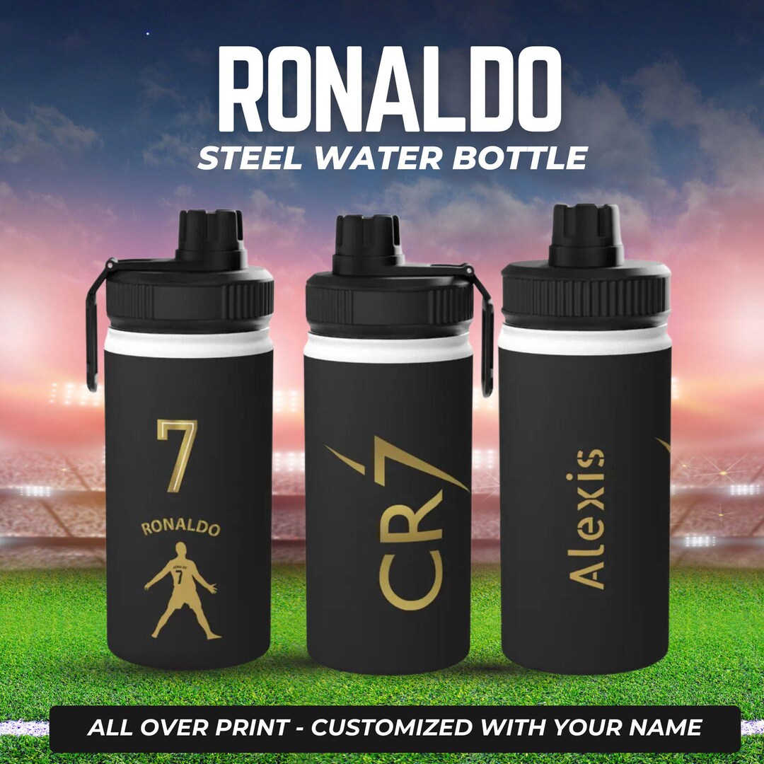 Ronaldo Stainless Steel Water Bottle: Soccer Fan Gift, Customizable - Etsy