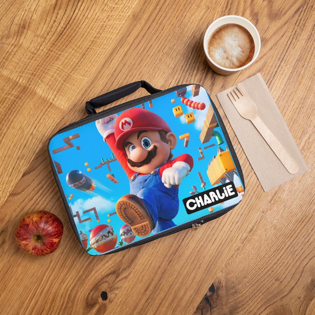 Mario Custom Dirt Bike Moto Cross Kids Lunch Bag Personalized Lunch Bag ...