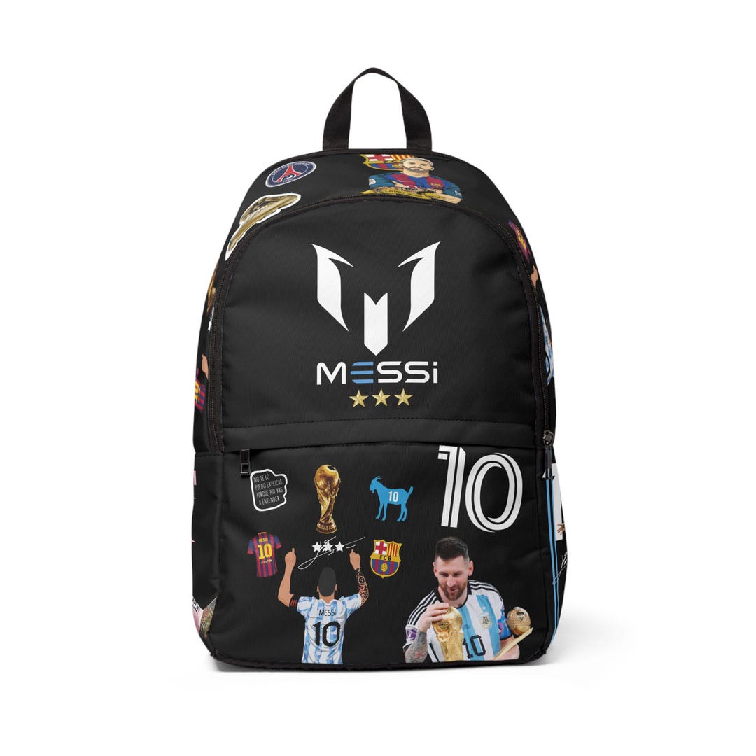 Messi Soccer Backpack: Waterproof Nylon Canvas Travel Pack - Etsy