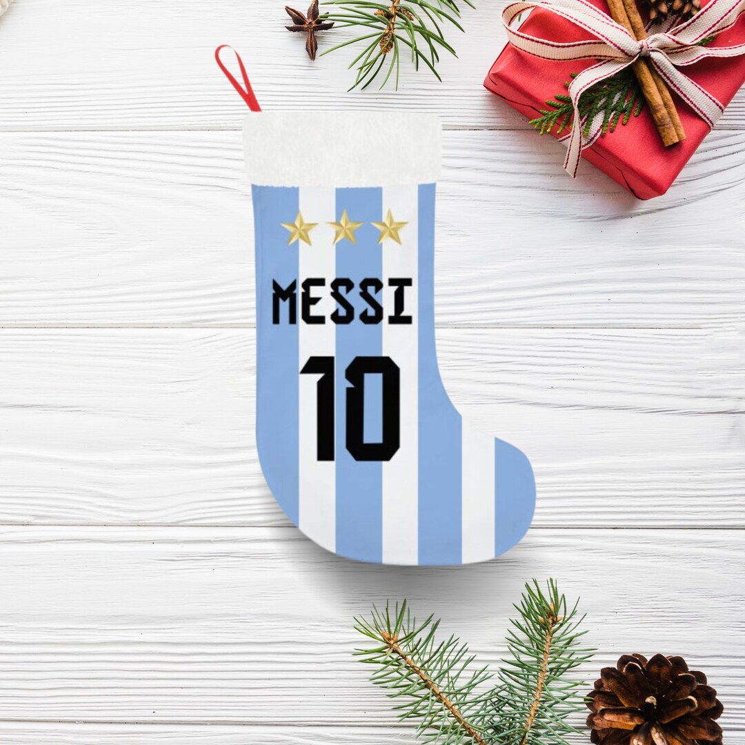 Messi Christmas Stocking Argentina Navidad Regalo Messi 10 - Etsy