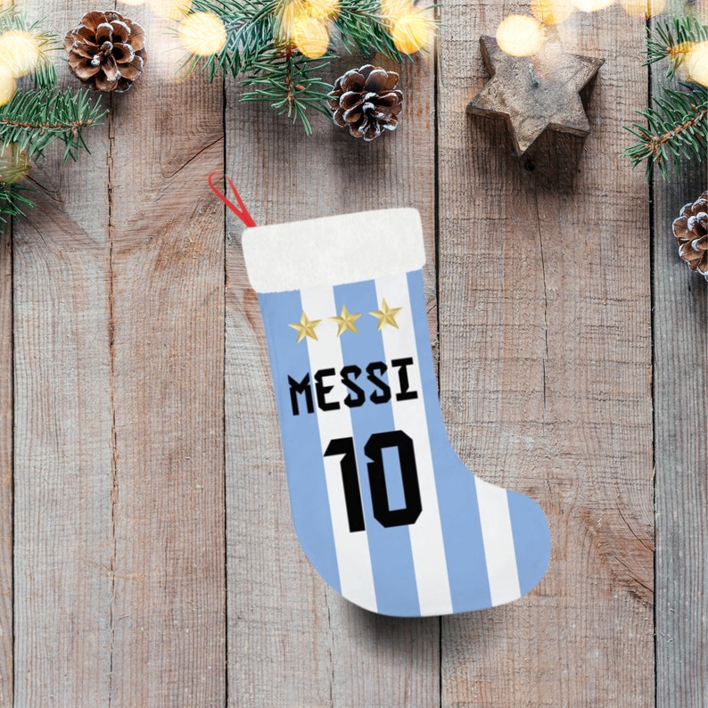 Messi Christmas Stocking Argentina Navidad Regalo Messi 10 - Etsy