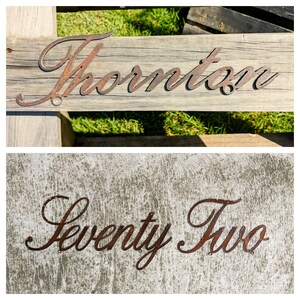 Personalised Sign Cursive Writing House Plaque Script Sign Name Sign ...