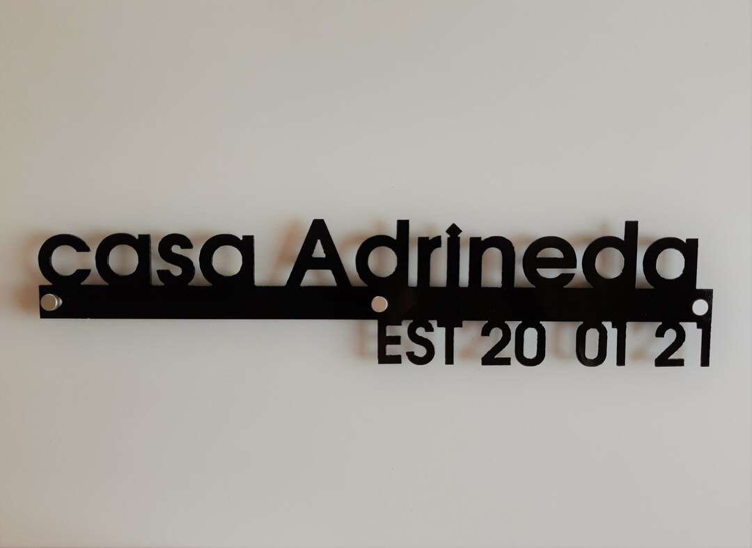 Personalised House Name Sign - House Plaque - Name Sign - Metal Sign ...
