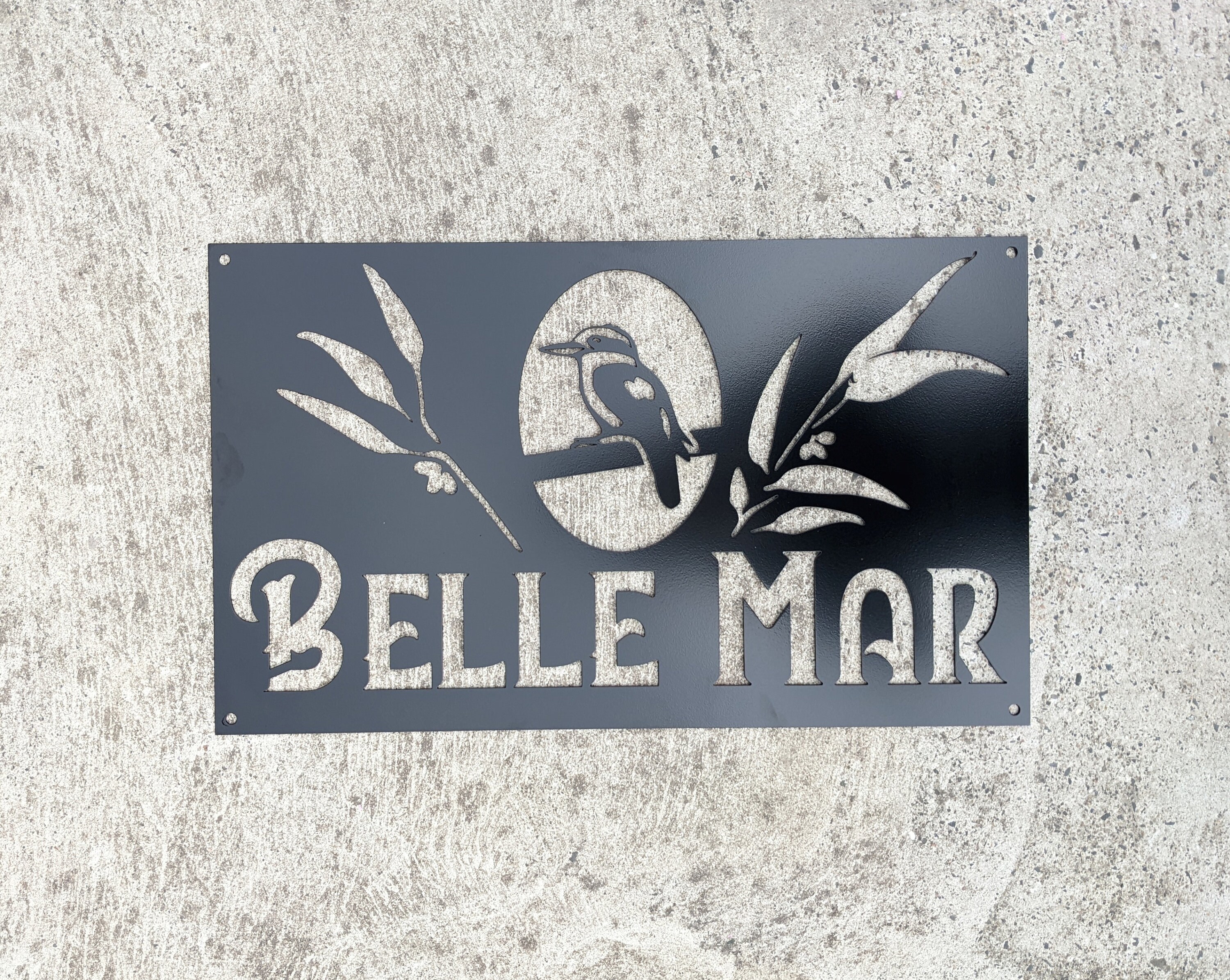 Personalised Sign - Kookaburra and Gum Leaf - Australian - House Name ...