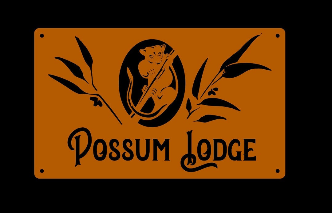 Personalised Sign Possum and Gum Leaf Australian House Name Sign Garden ...