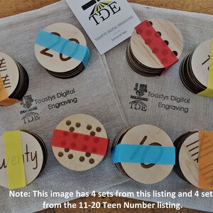 Wooden Teen Number Matching Memory Game 11-20 Learning Numbers Wooden ...