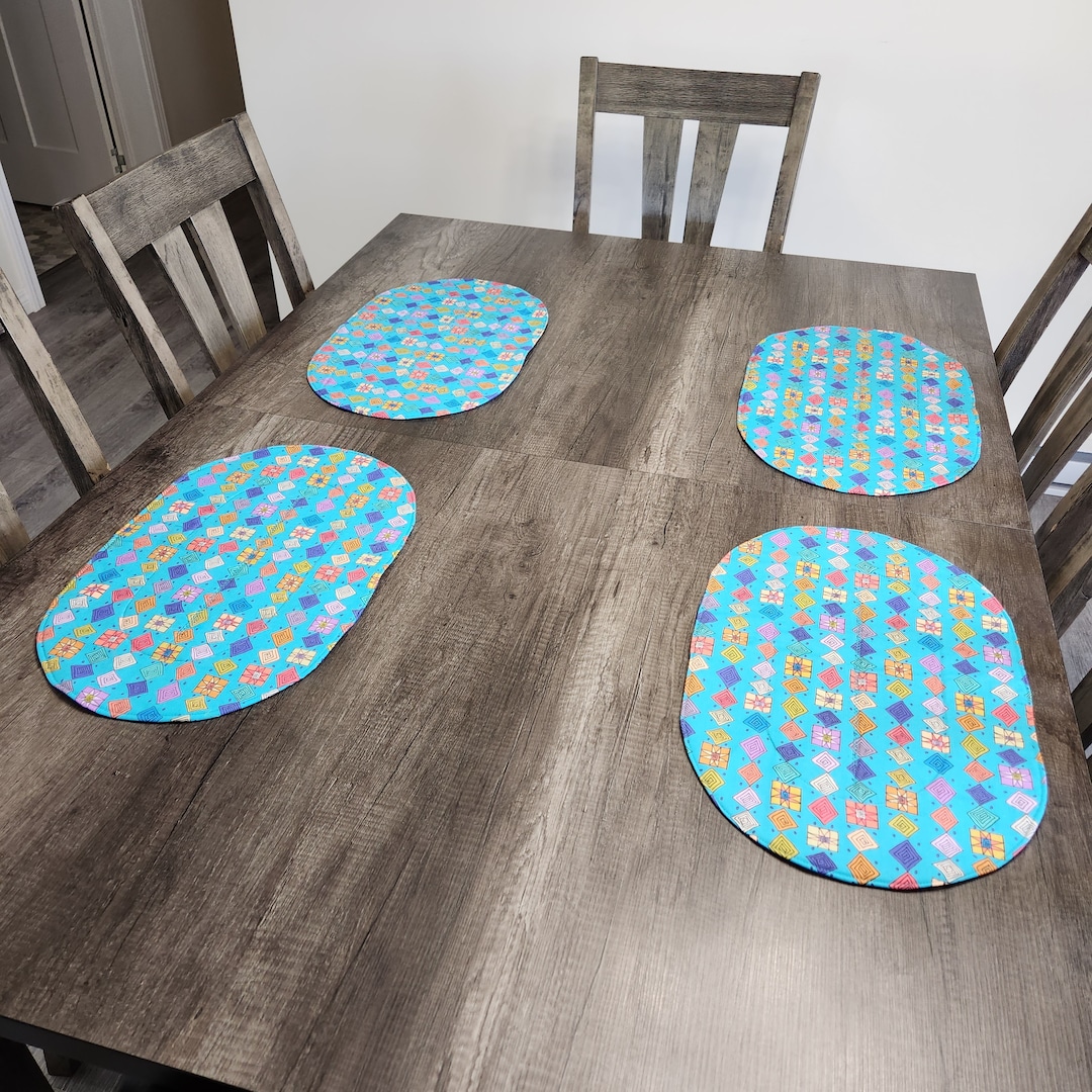 Reversible Oval Placemats Sets of Two - Etsy