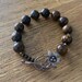 Silpada Bronzite Beaded Bracelet: Sterling Silver Flower Toggle, 7.75 ...