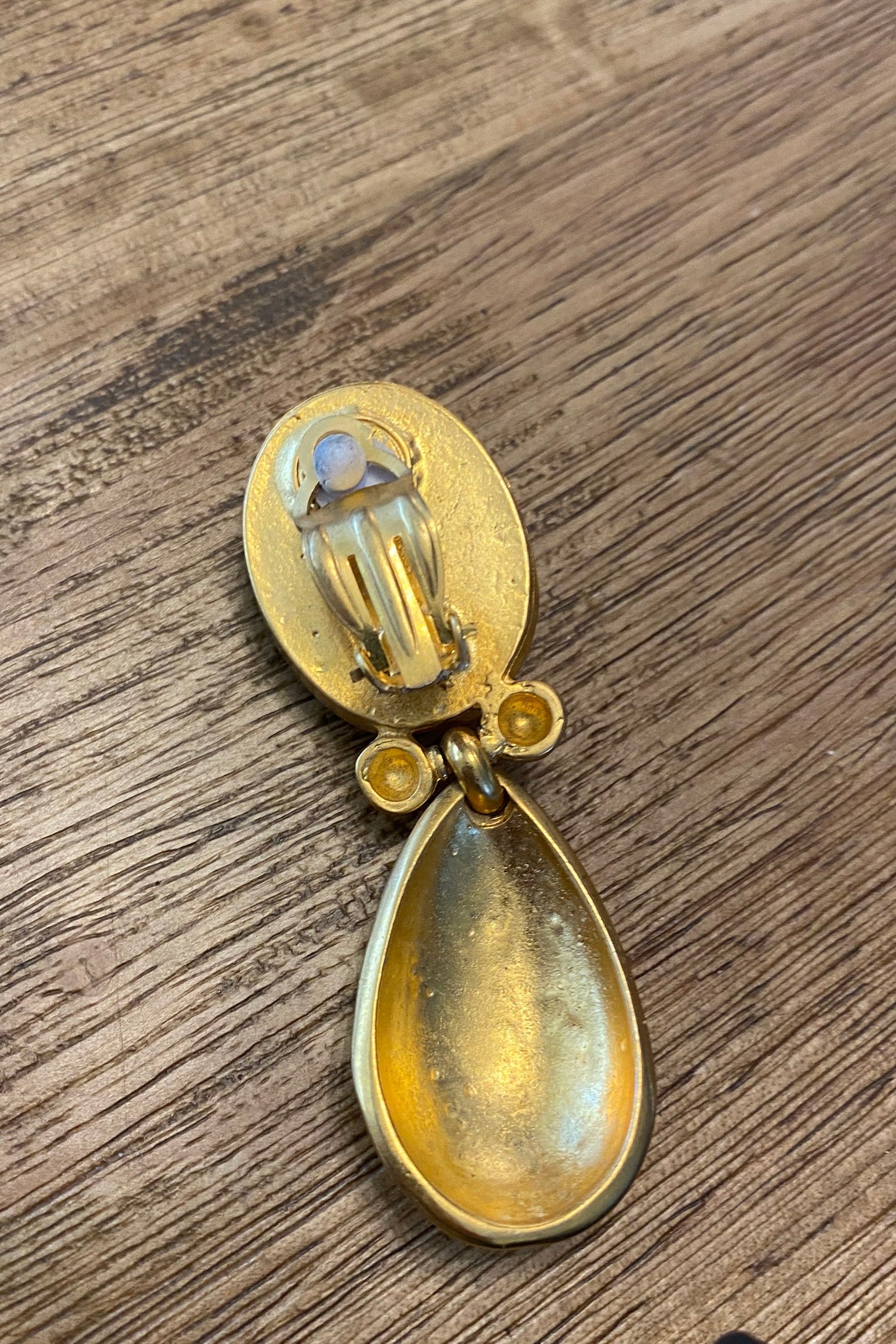 1-vintage Signed Edouard Rambaud Paris Earring Matte Gold Tone With ...