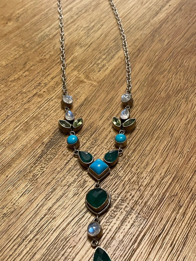 Nicky Butler Sterling Silver Gemstone Necklace: Moonstone, 16-19" - Etsy