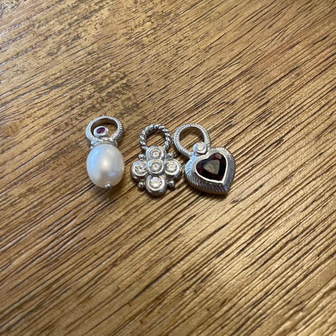 Judith Ripka Charms Dangle Pendant Choice Bridal Wedding Mother ...