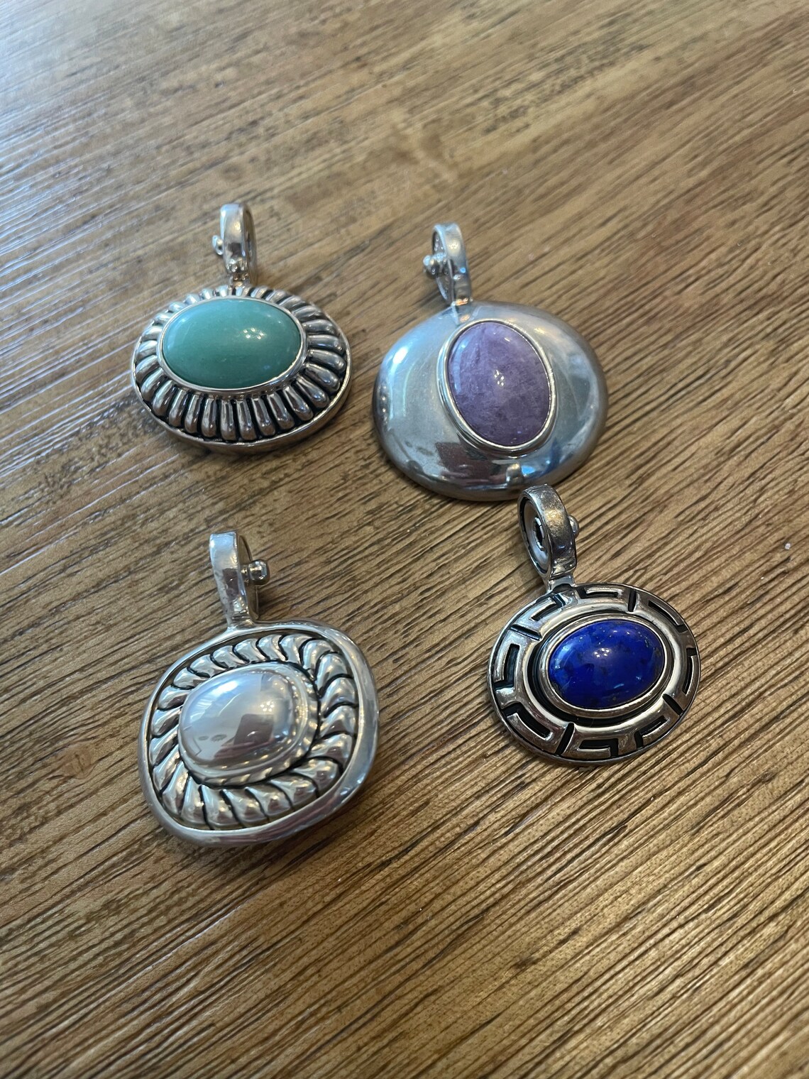 Joseph Esposito Sterling Silver Pendants: Chalcedony, Lapis, Agate - Etsy
