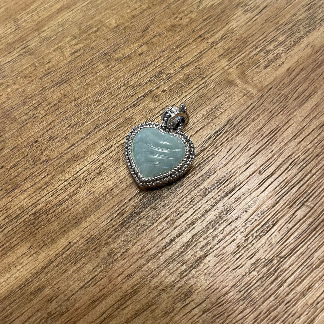 Judith Ripka Green Chalcedony Pendant Sterling Bridal Wedding Mother ...