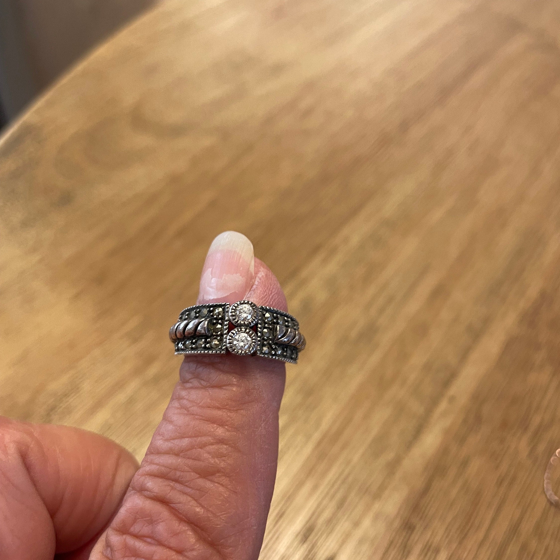 Judith Jack Vintage Marcasite Sterling Silver Ring, Size 4.75 - Etsy