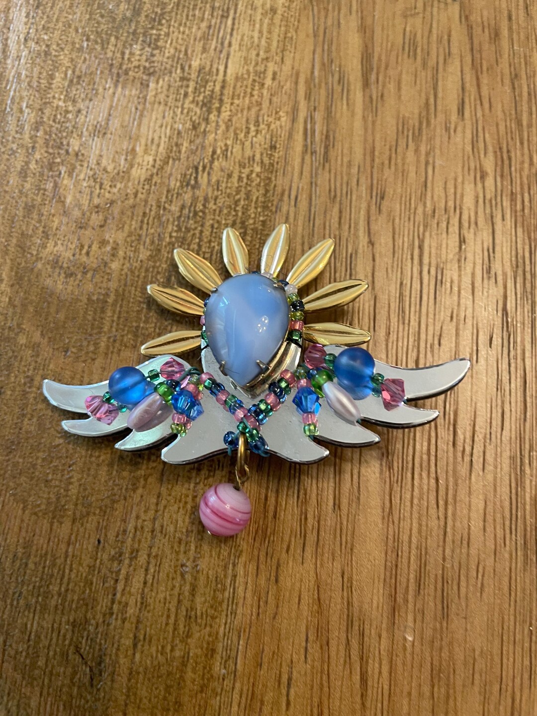 Liztech Angel Brooch Pin 1999 Signed Vintage Handmade Approx. 2.75" X 2 ...