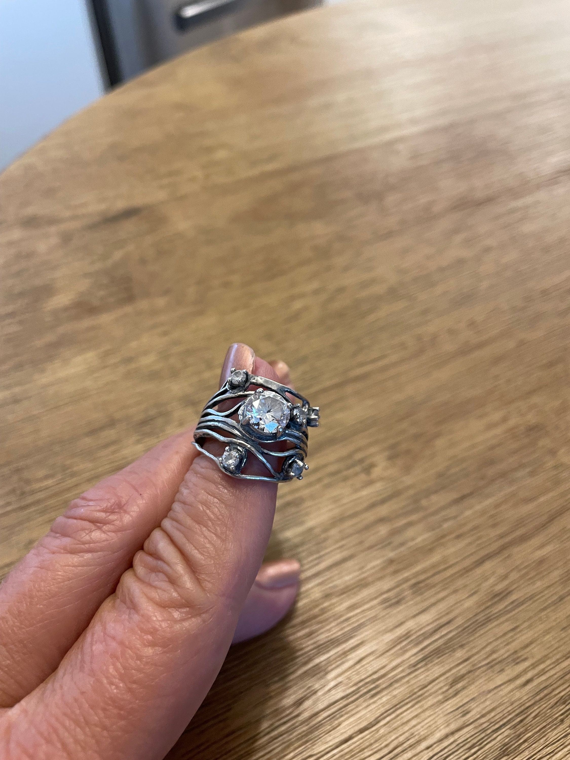 Didae 925 Sterling Ring CZ Stones Israel Size 6 Bridal Wedding - Etsy