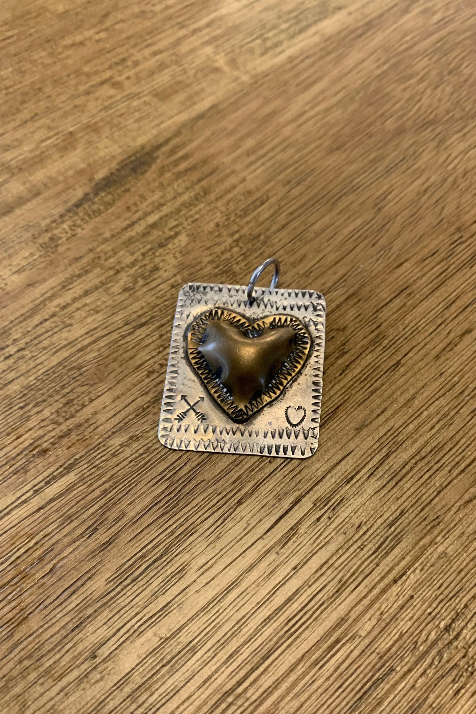 Sterling Heart Pendant Boho Artisan Large Heart, Susan Comstock ...