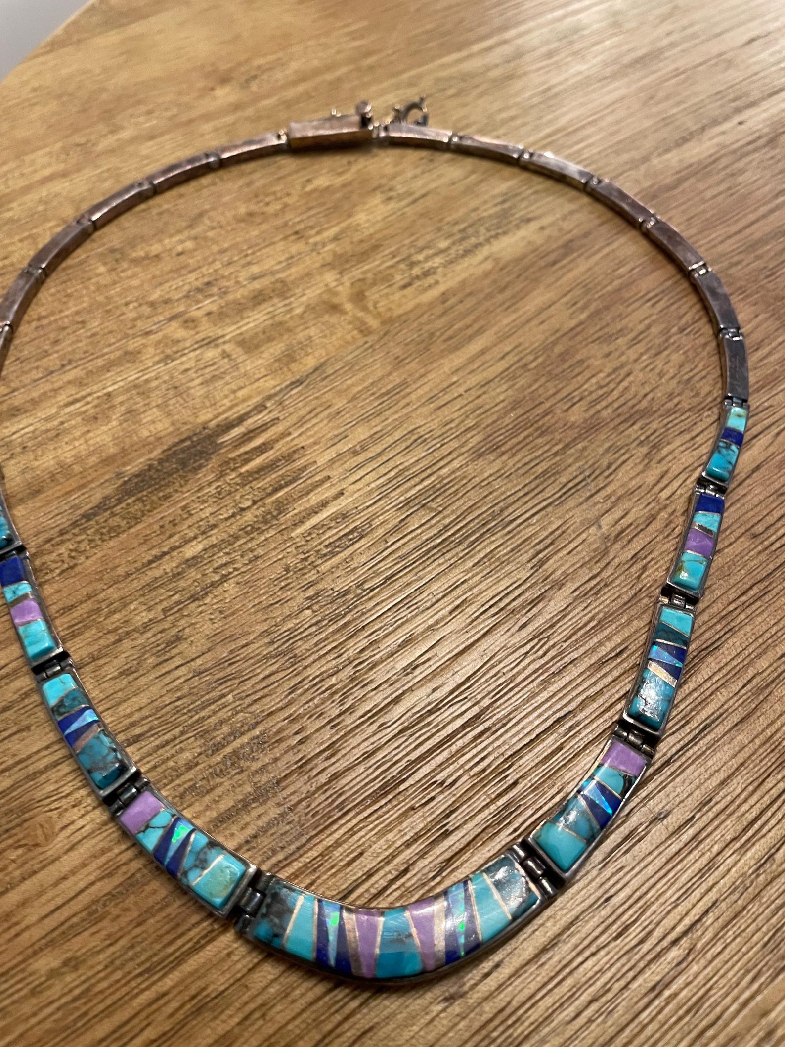 Handmade Native American Necklace Navajo Artist Evangeline David Multi ...
