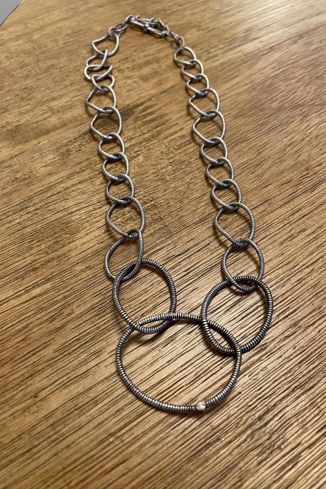 Judith Ripka Textured Sterling Silver Chain Necklace - 17" Designer ...