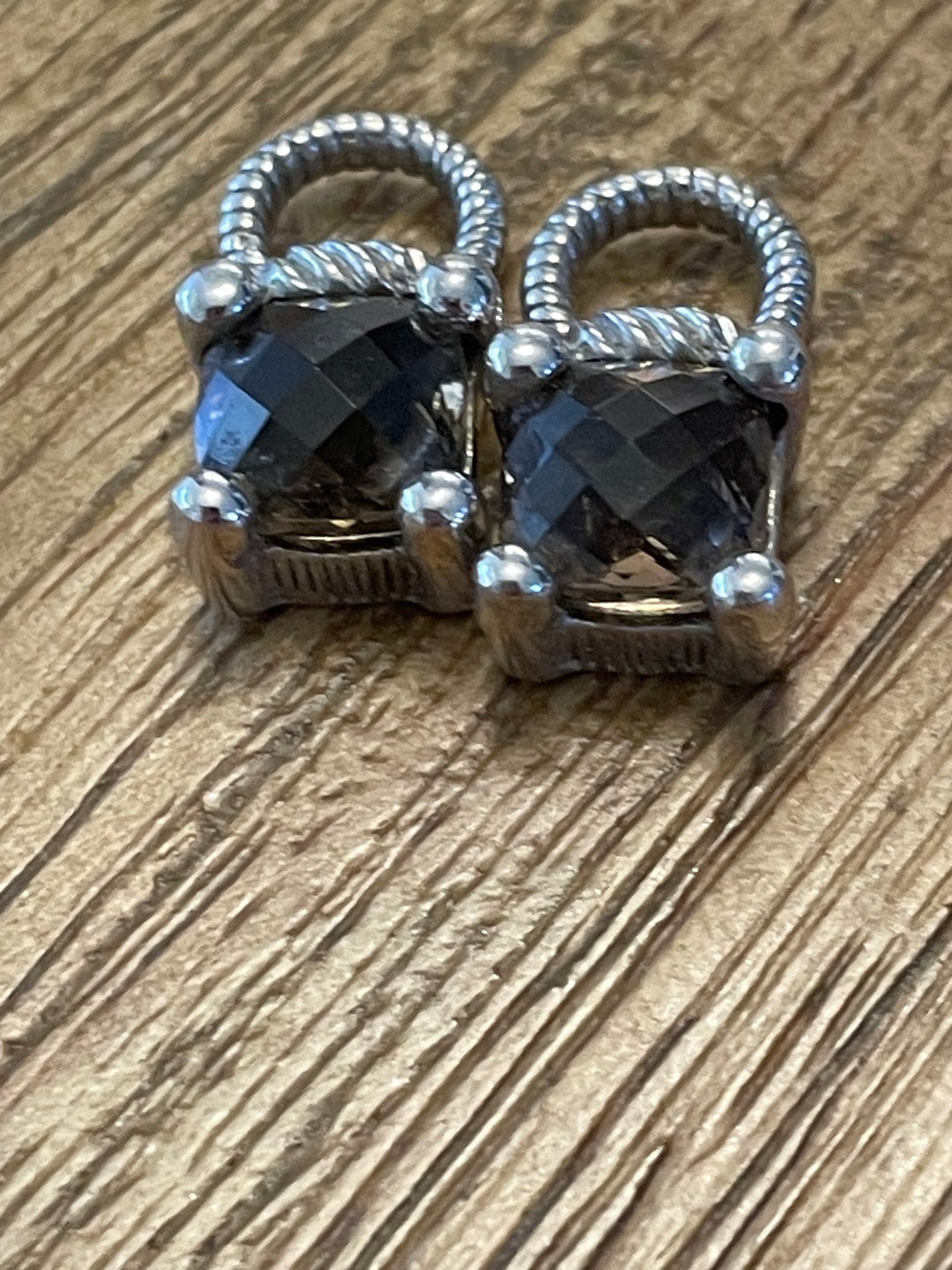 Judith Ripka Sterling Earring Charms Topaz CZ Wedding Mother Birthday ...