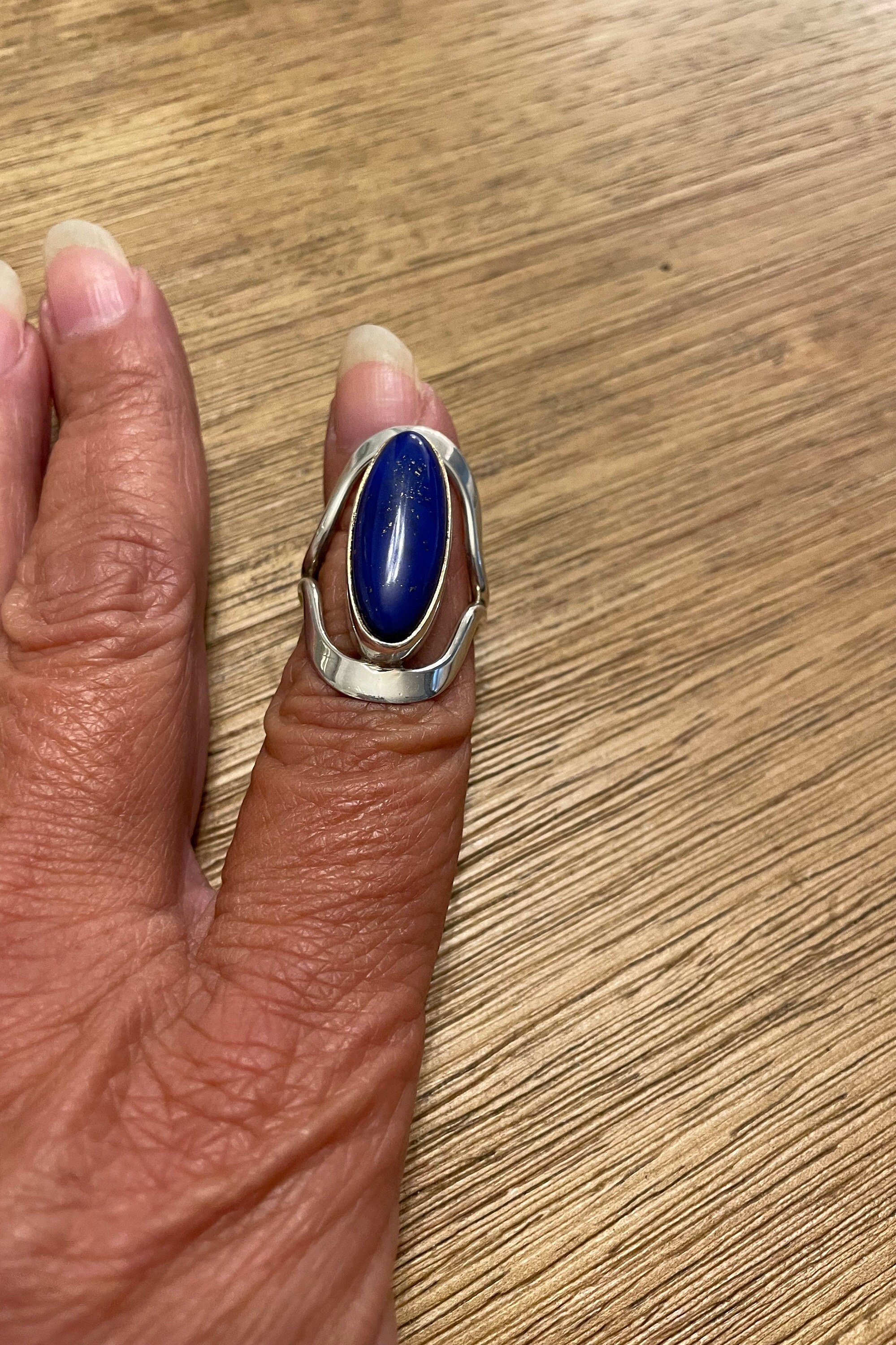 Sterling Silver 925 Lapis Ring Dominique Dinouart Size 8 Mother ...