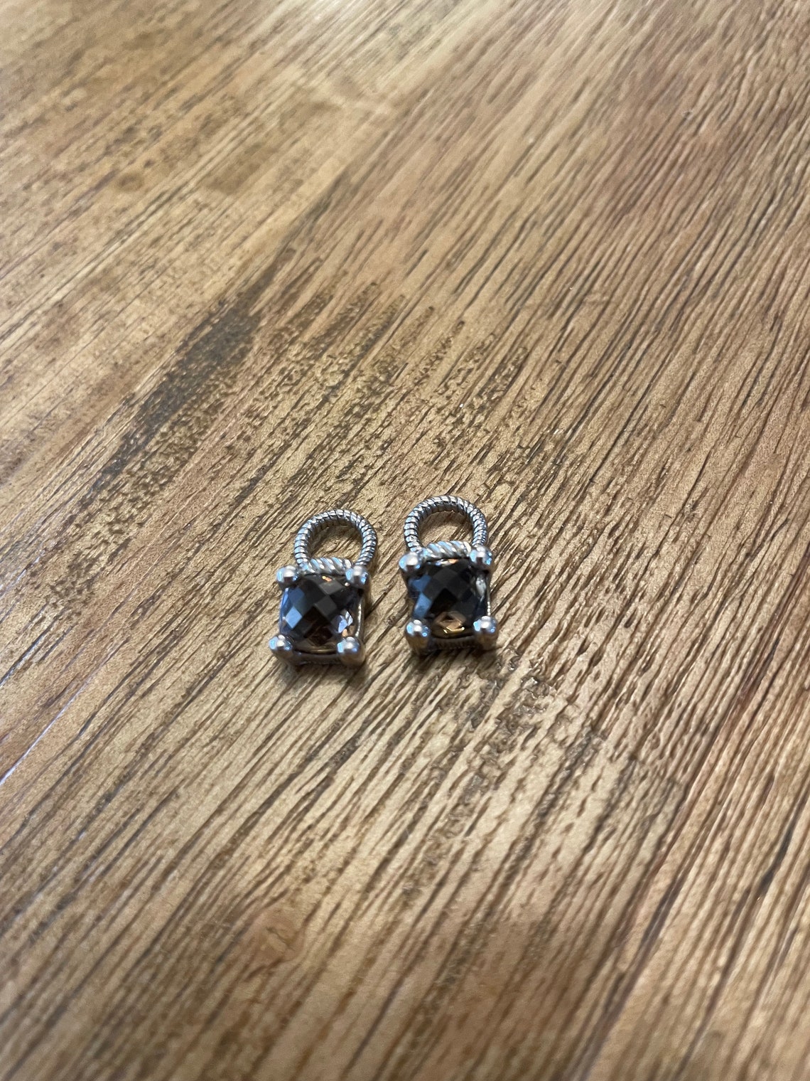 Judith Ripka Sterling Earring Charms Topaz CZ Wedding Mother Birthday ...