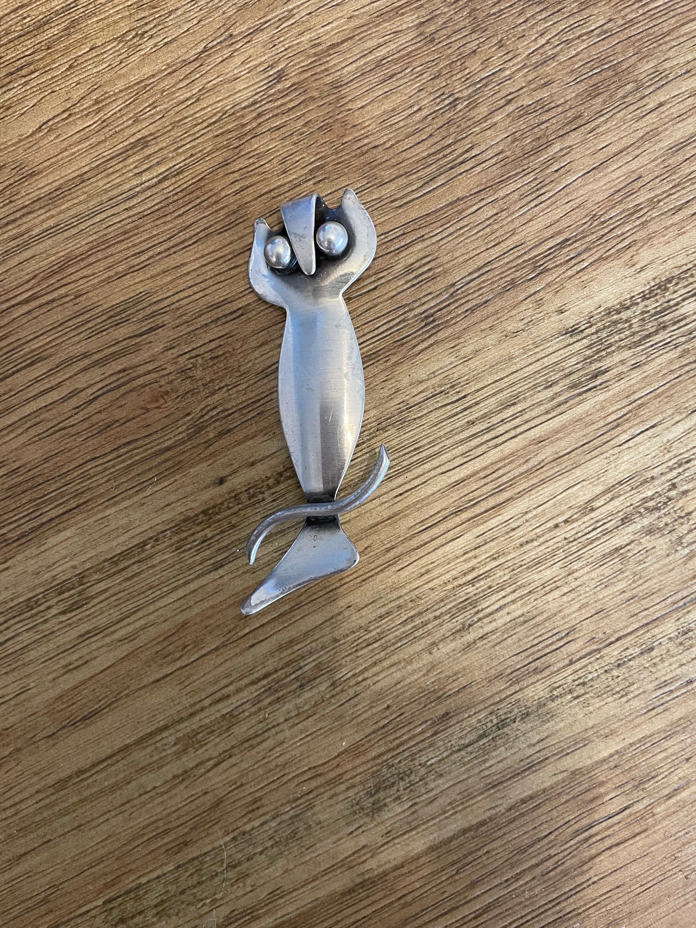 Orb Otto Robert Bade Handmade Sterling Owl Brooch Pin Pendant - Etsy
