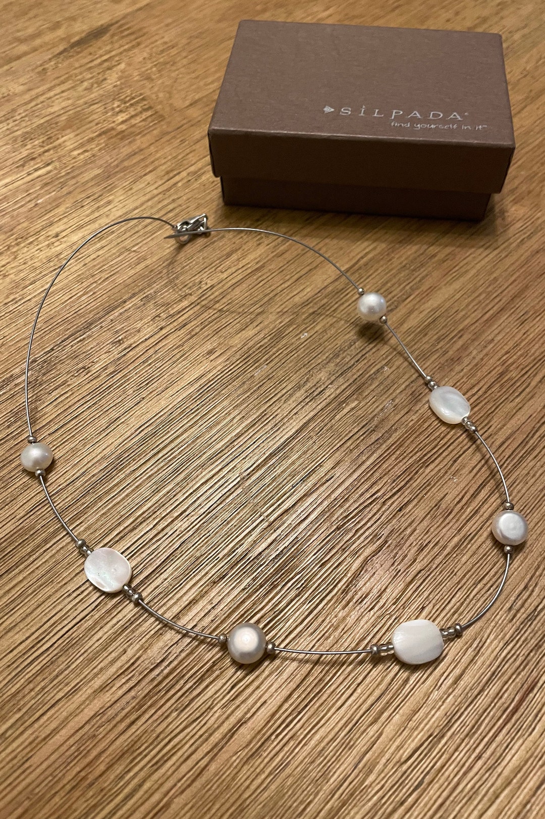 Silpada Sterling Pearl Quartz Bead Necklace 925 Retired Choker Necklace ...