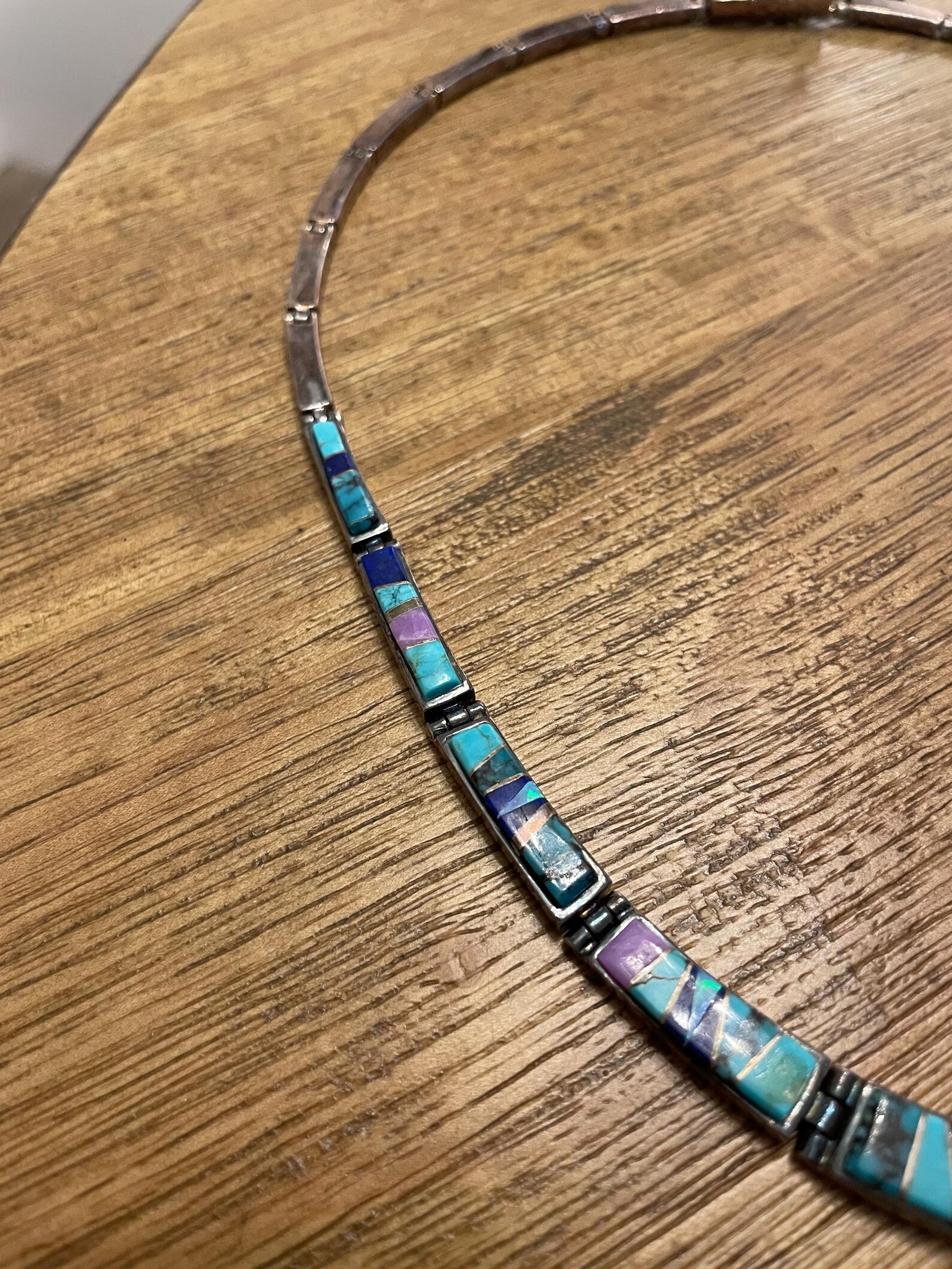 Handmade Native American Necklace Navajo Artist Evangeline David Multi ...