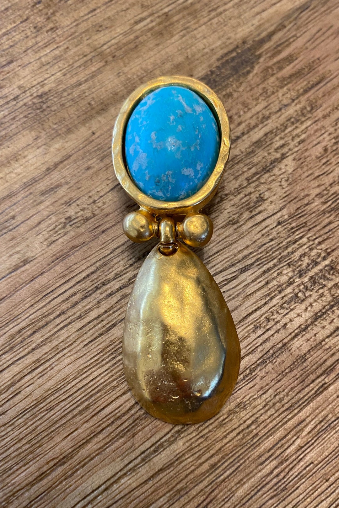 1-vintage Signed Edouard Rambaud Paris Earring Matte Gold Tone With ...