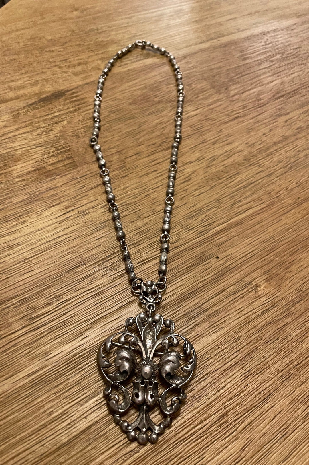 Sterling Silver Danecraft Necklace Brooch/pin Rare 925 18" Vintage ...