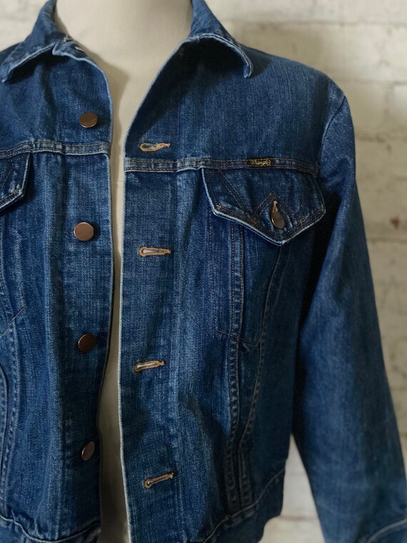 Vintage Early 1970s Wrangler Denim Trucker Jacket Siz… - Gem